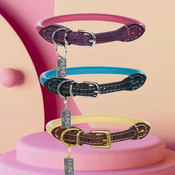 Round or Rolled Leather Collars? – HUND Denmark