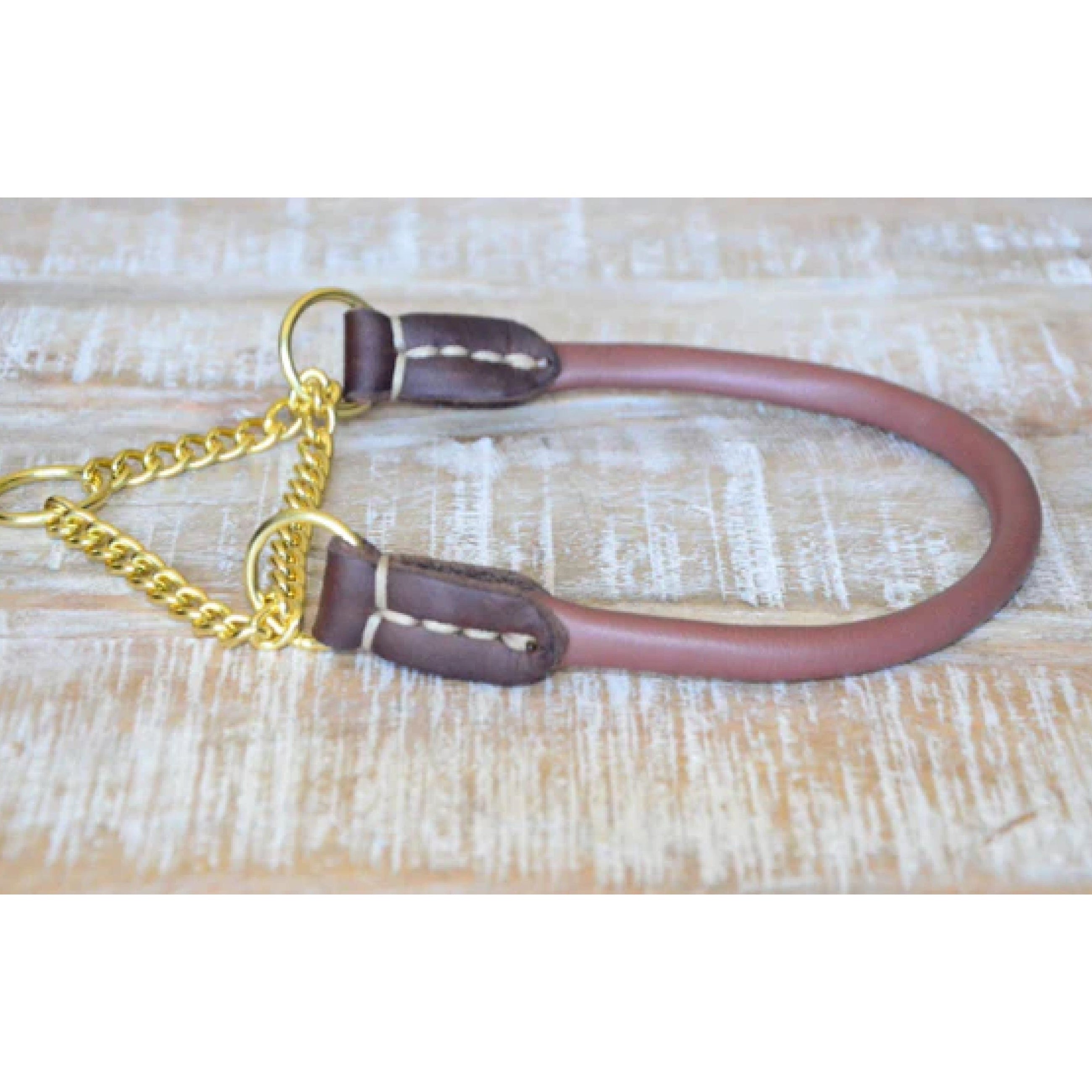 Munchkin - Round/Rolled Leather Martingale Collar | HUND Denmark